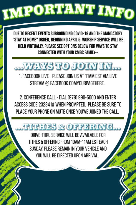 IMPORTANT INFO | PosterMyWall