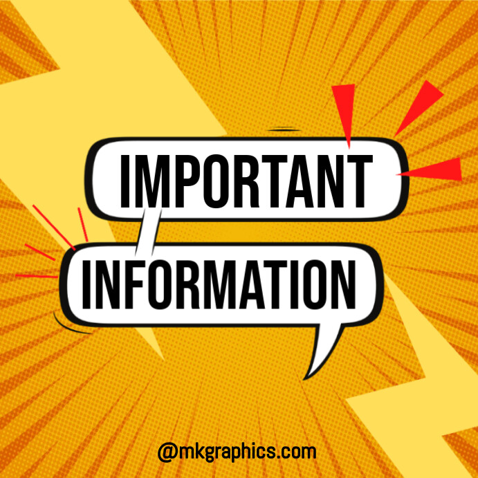 Important information Template | PosterMyWall