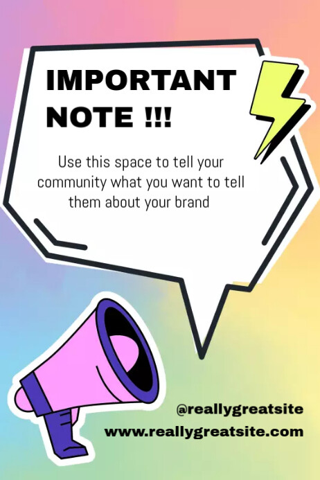 Important Note !!!! Template | PosterMyWall