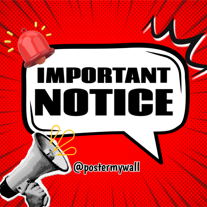 Important Notice Template | PosterMyWall