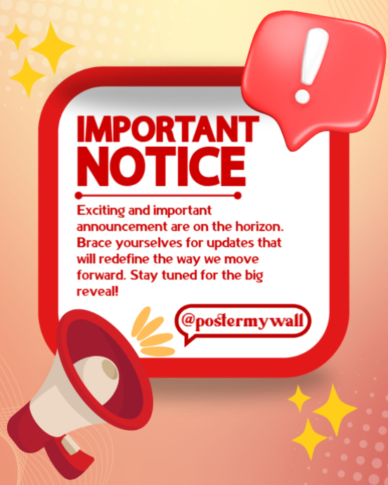 Important Notice Template | PosterMyWall