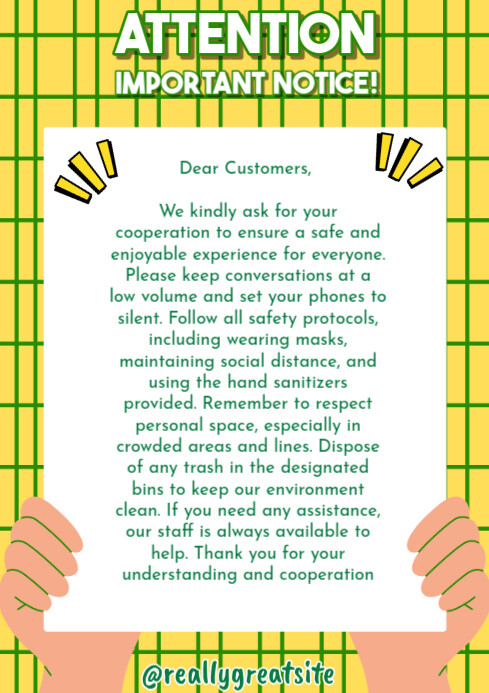 Important Notice Template | PosterMyWall