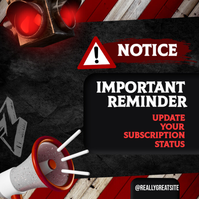 important notice reminder post announcement Template | PosterMyWall