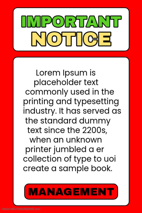 Copy of Important Notice Template Poster | PosterMyWall