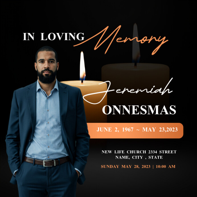 Copy of In Loving Memory – Elegant Memorial Tribute Template | PosterMyWall