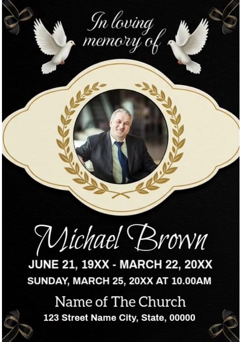 In Loving Memory Flyer Design Template | PosterMyWall
