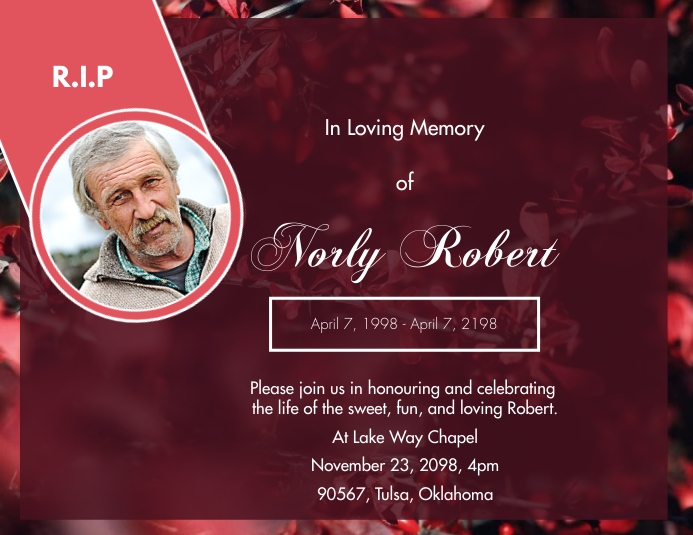 in loving memory flyer Template | PosterMyWall