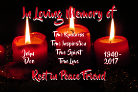 Floral In Loving Memory Poster Template | PosterMyWall