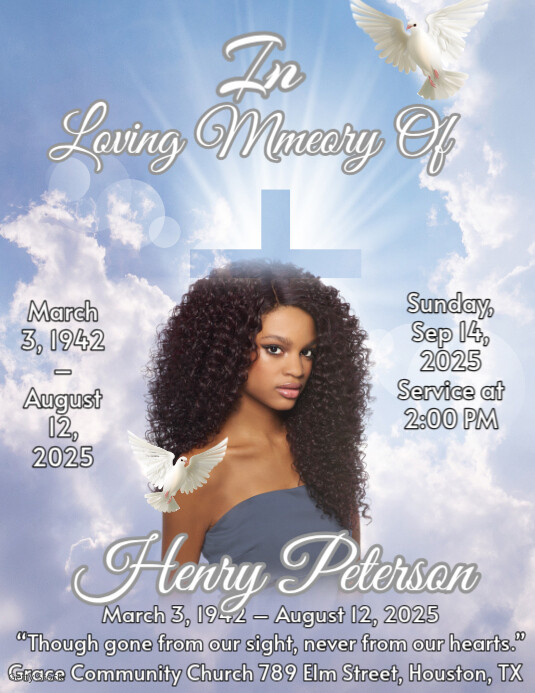 In Loving Memory Flyers Template | PosterMyWall