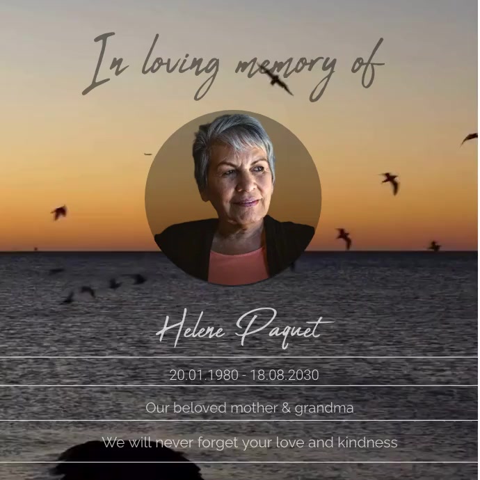 Plantilla de In Loving Memory of | PosterMyWall