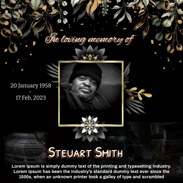 Copy of In Loving memory of | PosterMyWall