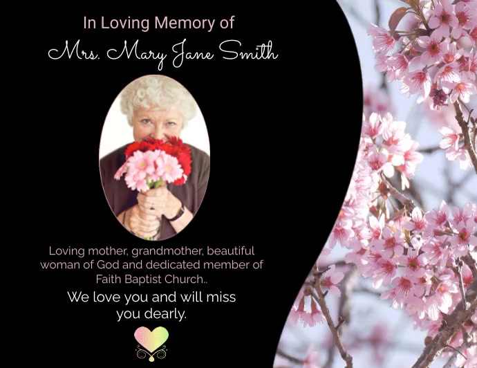Plantilla de In Loving Memory Of | PosterMyWall