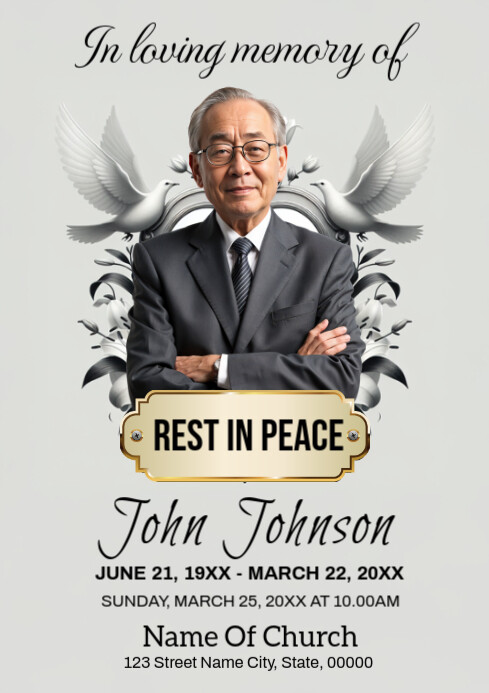 Copy of In Loving Memory Poster Template | PosterMyWall