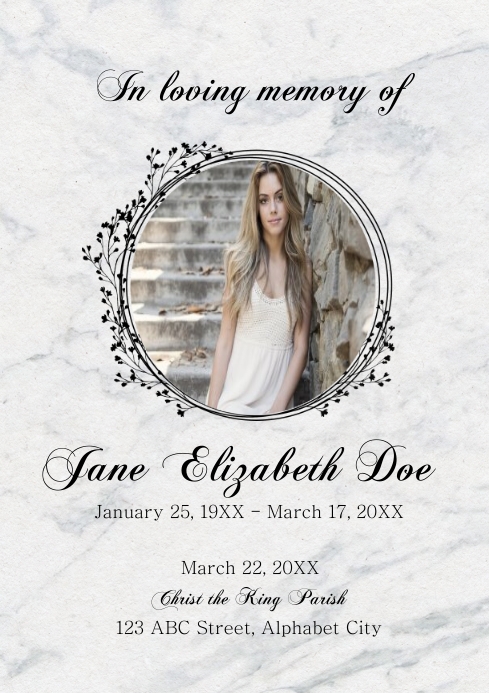 In Loving Memory Template | PosterMyWall