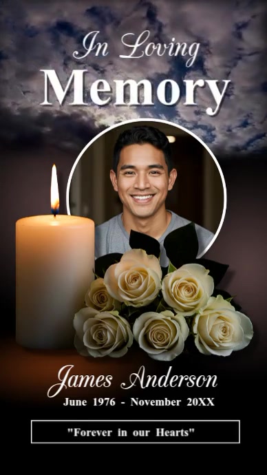 In Loving Memory Video Poster – Celebration of Life Template | PosterMyWall