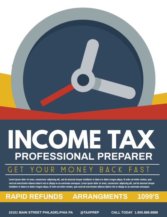 Income tax Template | PosterMyWall