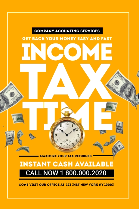 income tax Template | PosterMyWall