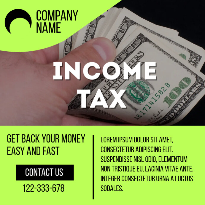 Income tax flyer Template | PosterMyWall