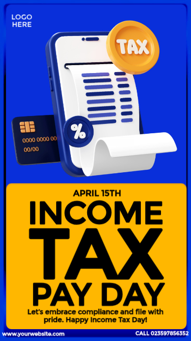 Income Tax Pay Day Template | PosterMyWall