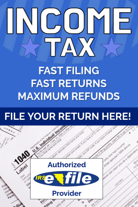 Income Tax Poster Sign Template | PosterMyWall