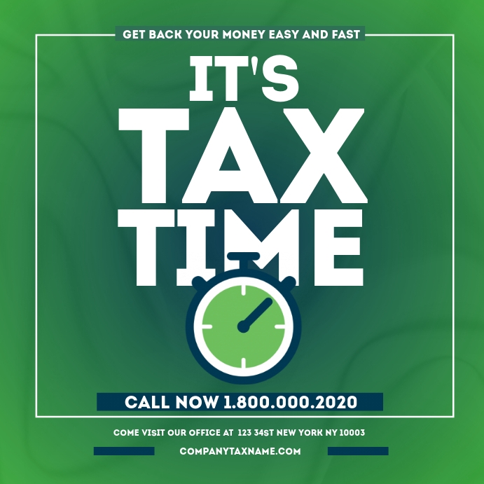 Income Tax Prep Services TIME Instagram Template | PosterMyWall