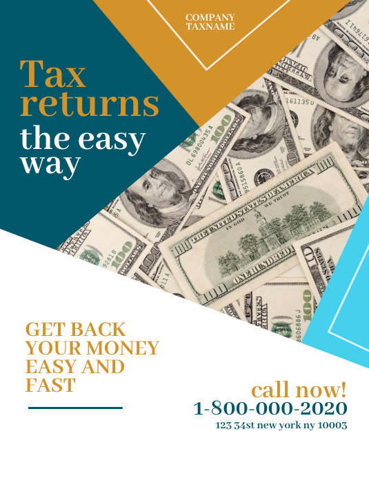 income tax refund Flyer Templates | PosterMyWall