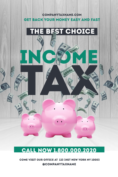 Copy of income tax refund PosterTemplates | PosterMyWall