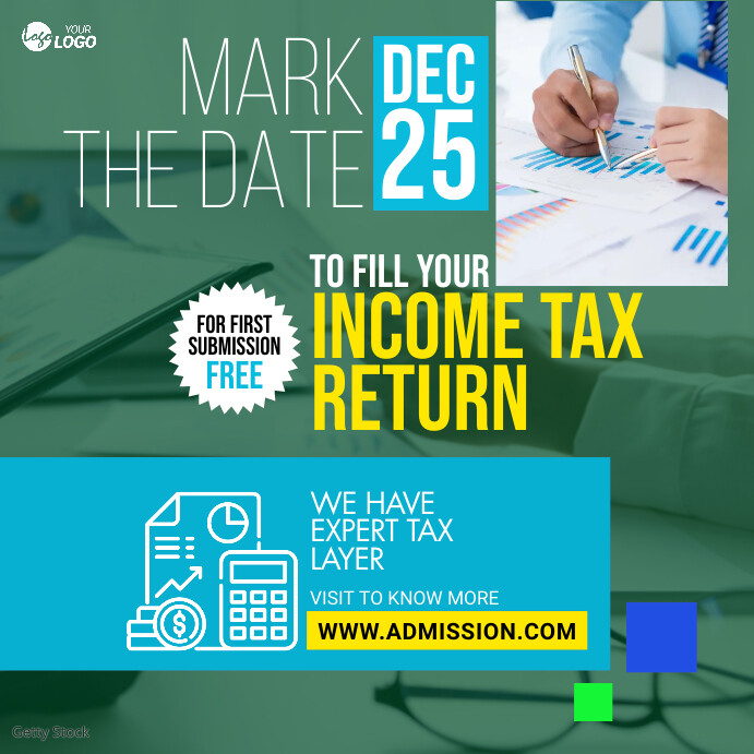 Income Tax Return Service Template | PosterMyWall