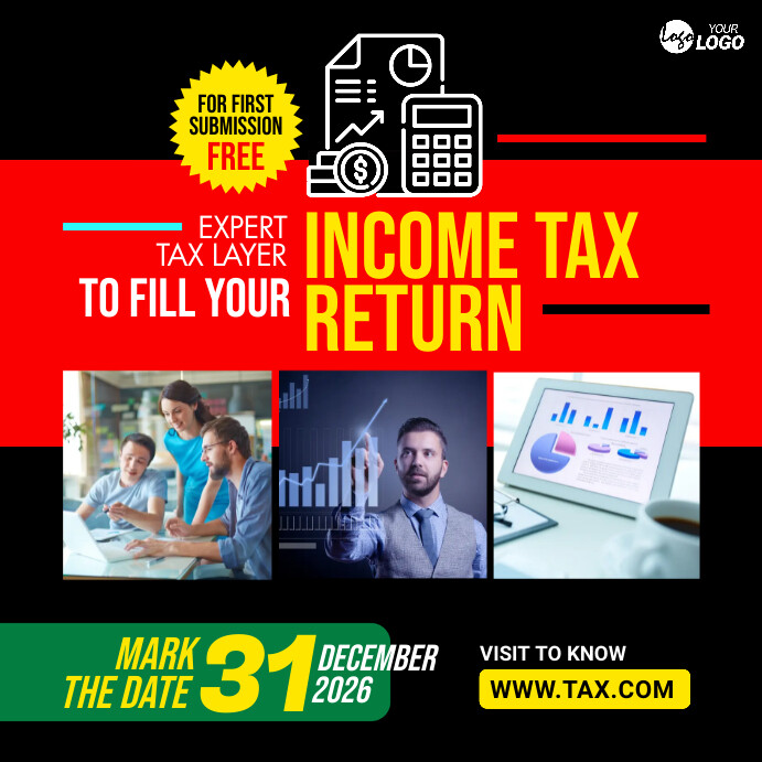 Income Tax Service Providing Post Template | PosterMyWall