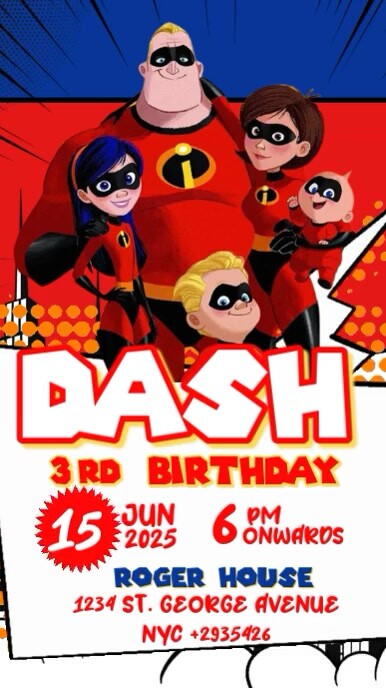 Incredible Birthday Theme Template | PosterMyWall