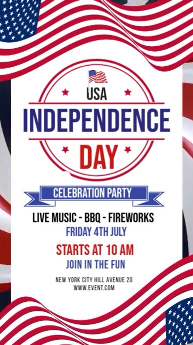 Plantilla de Independence Day 4th July Celebration Instagram Reel ...