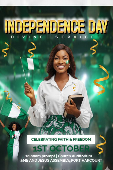 Independence Day Celebration Church Poster Template | PosterMyWall