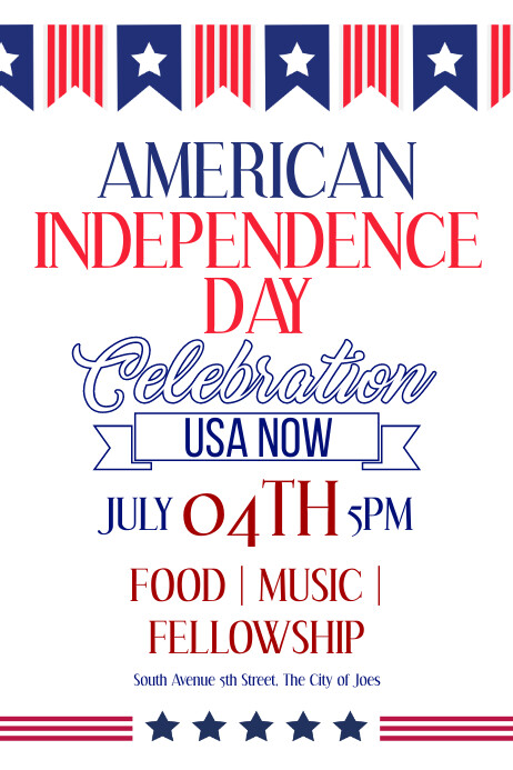 Independence Day Celebration Invitation Template | PosterMyWall