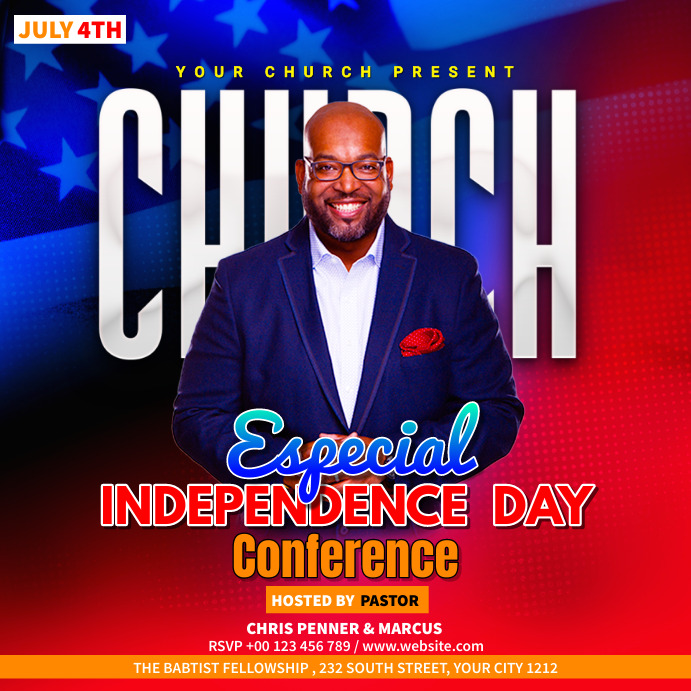 Plantilla de independence day church flyer | PosterMyWall