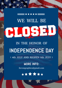 Independence day Closed template | PosterMyWall