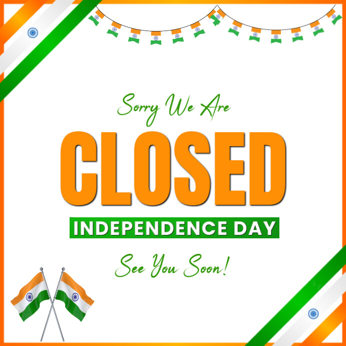 Independence Day closed template | PosterMyWall