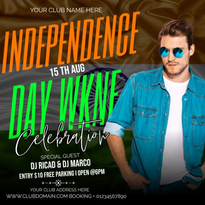 INDEPENDENCE DAY Template | PosterMyWall