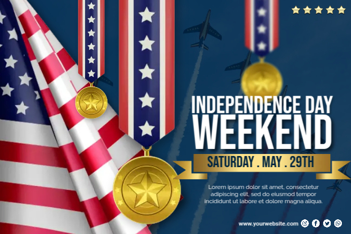 Independence Day Flyers Template | PosterMyWall
