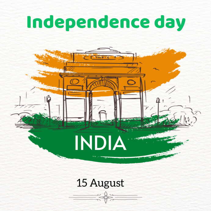 Plantilla de Independence day India template online greeti | PosterMyWall