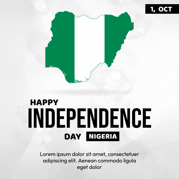 Independence day Nigeria Template | PosterMyWall