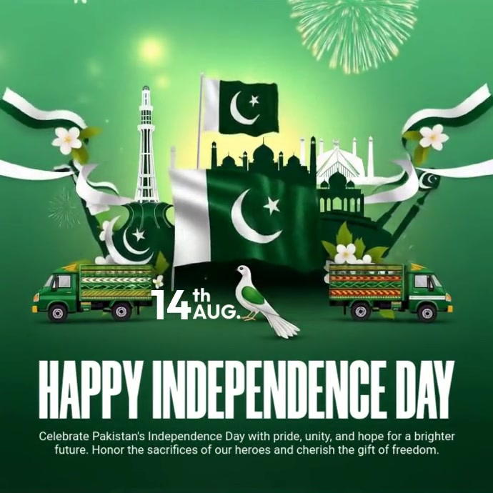 Independence Day Pakistan Instagram Post Template | PosterMyWall