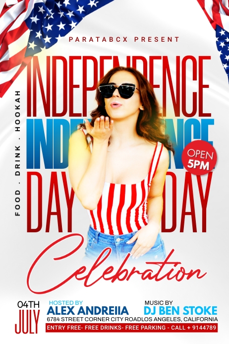 Copy of Independence Day party banner design | PosterMyWall