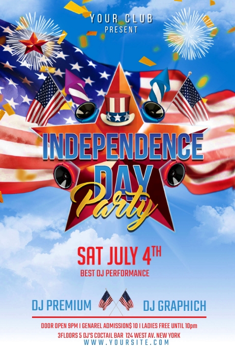 Independence day party Template | PosterMyWall