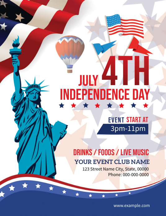 Independence Day Party Flyer Template | PosterMyWall