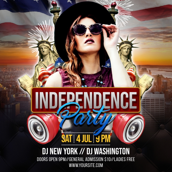 Independence Day Party Social Media Template | PosterMyWall