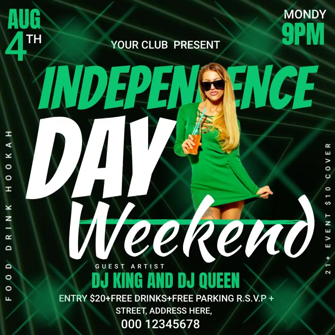 Independence day weekend Template | PosterMyWall