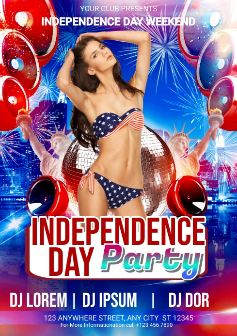 Plantilla de Independence day weekend Party flyer | PosterMyWall