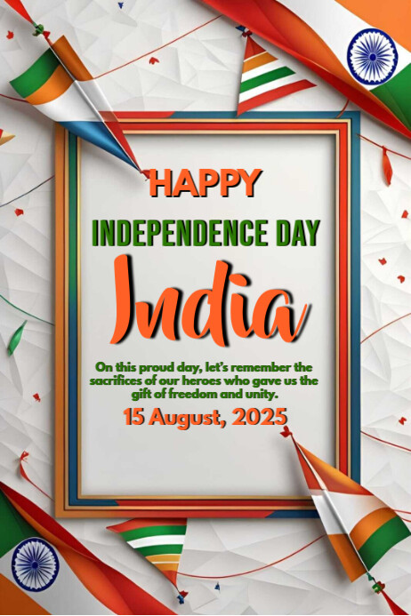 India Independence Day 2025 Template | PosterMyWall