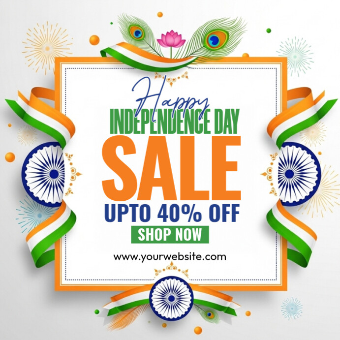 India Independence Day Sale Instagram Post Template | PosterMyWall