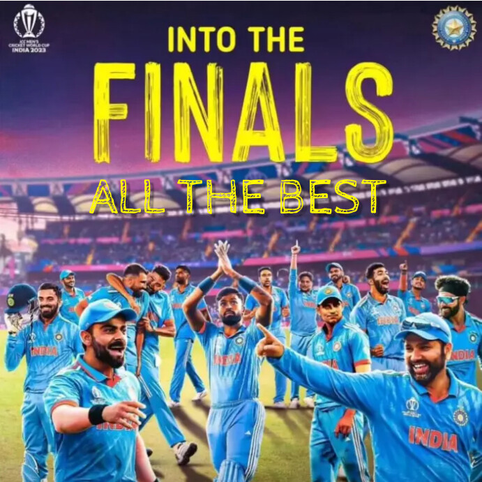 INDIA INTO FINALS Template | PosterMyWall